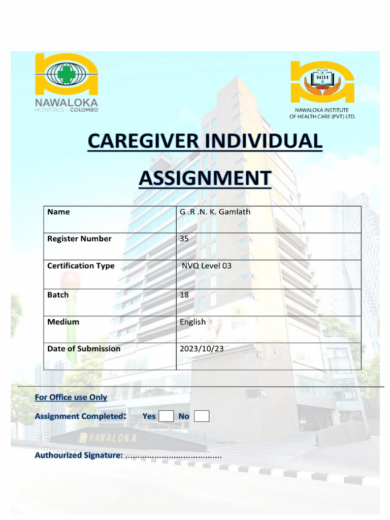 Caregiver Assignment | PDF