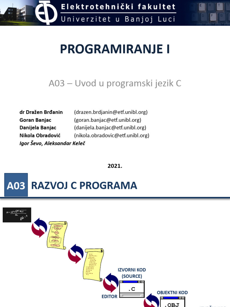 PI - A03 - Uvod U Programski Jezik C | PDF