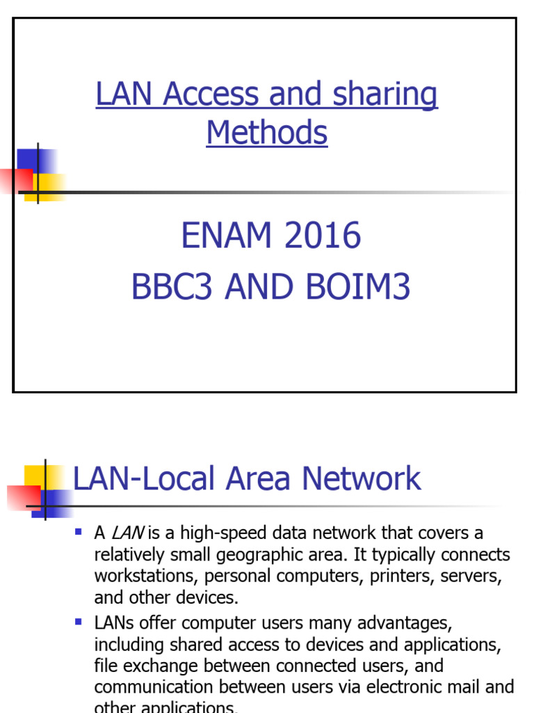 LAN Access Control Methods | PDF | Computer Network | Ethernet LAN Access Control Methods | PDF | Computer Network | Ethernet