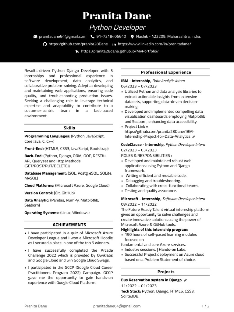 Pranita Dane | PDF | Cloud Computing | Python (Programming Language)