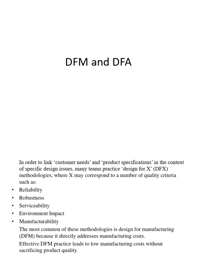DFM & DFA - Material | PDF | Engineering | Economies