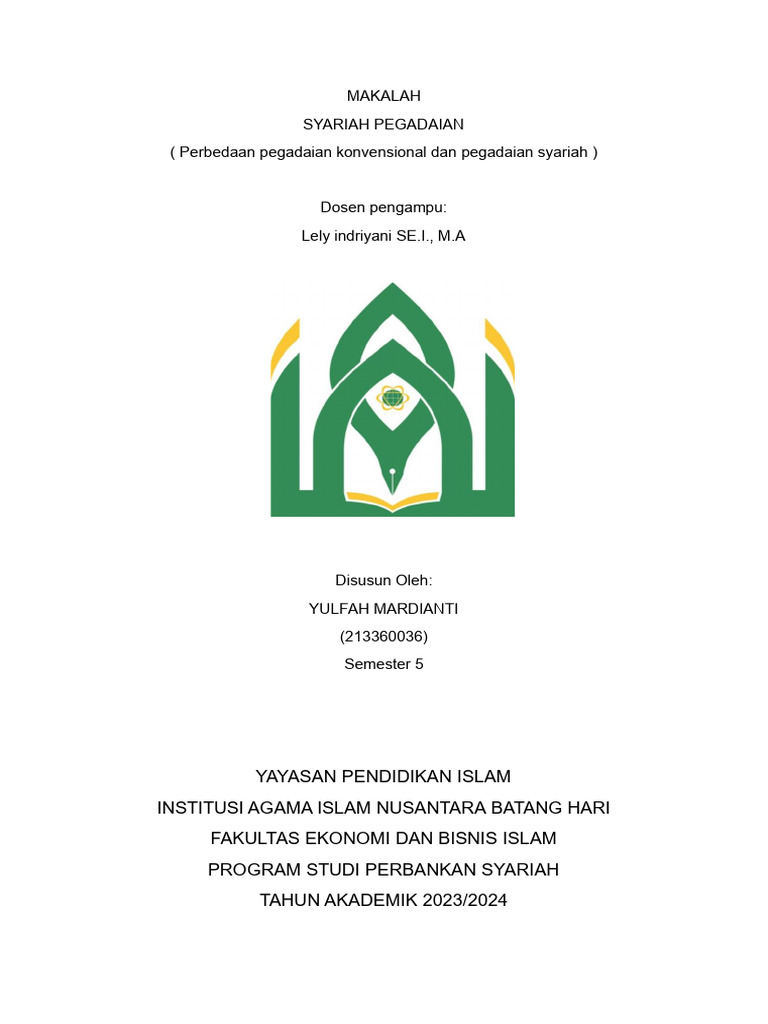 Mklah Syariah Pegadaian | PDF