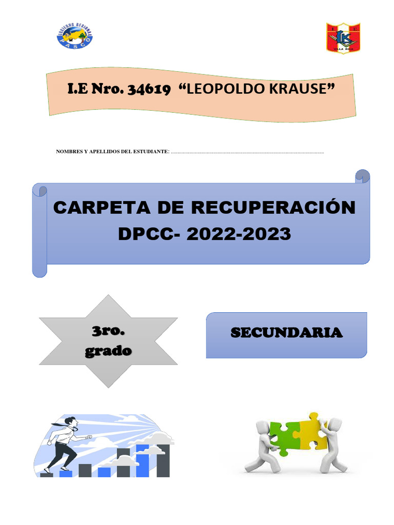 Carpeta de Recuperacion DPCC - Tercer - Grado - C-2022 | PDF | Probabilidad | Las emociones