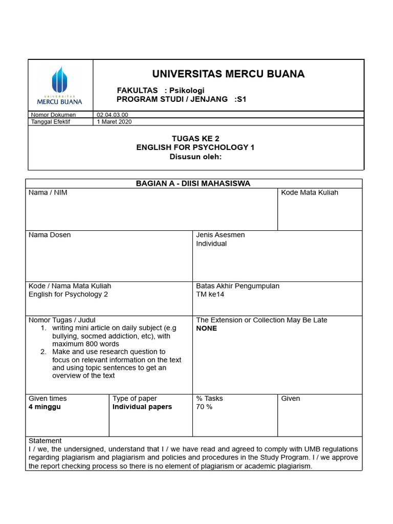 EFP 2 - RTM - 2 - 2021 - Surya Kurniawan - Docx-1 | PDF | Understanding | Citation