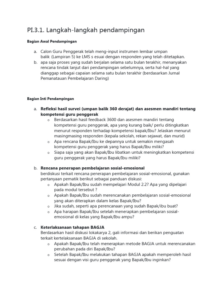 Langkah PI 3 CGP TRI WAHINI | PDF | Bisnis | Pengembangan Diri