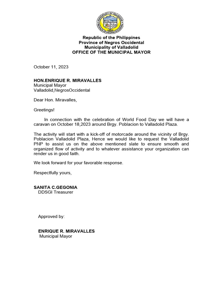 Request For PNP Assistance | PDF