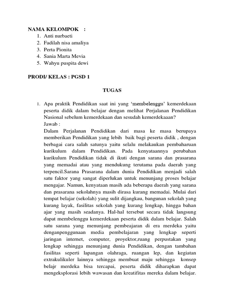 Tugas Kelompok 1 | PDF