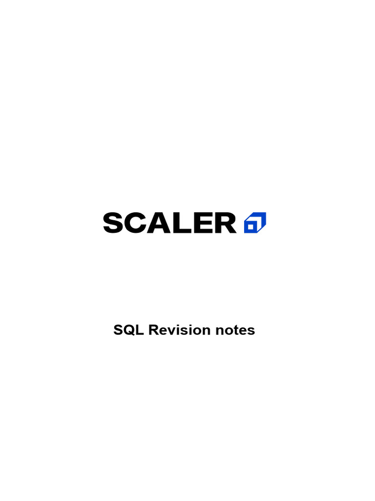 Sql Revision Notes Pdf Relational Database Table Database