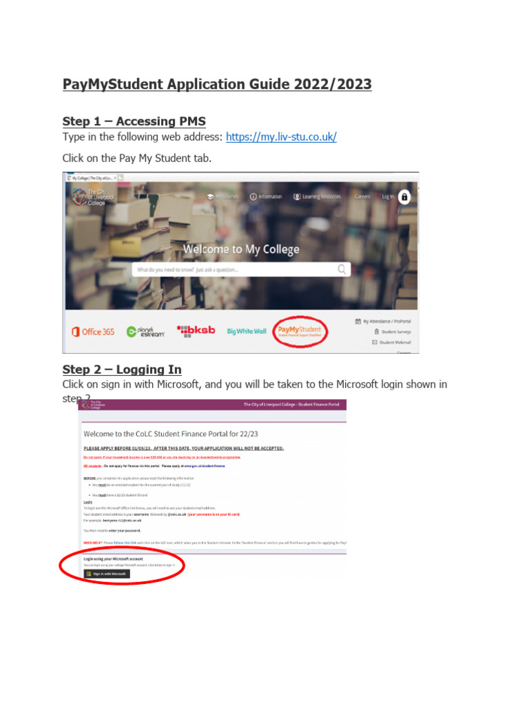 PMS Student Application Guide 22 23 | PDF