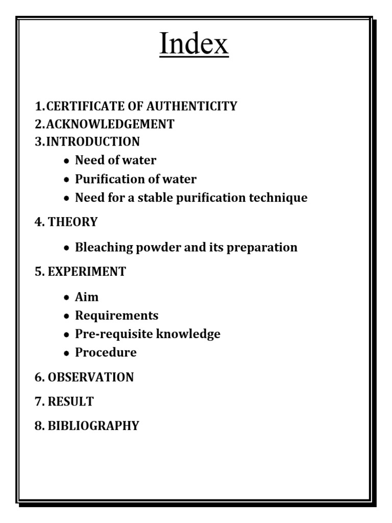Class 12th Chemistry Project | PDF | Water Purification | Titration