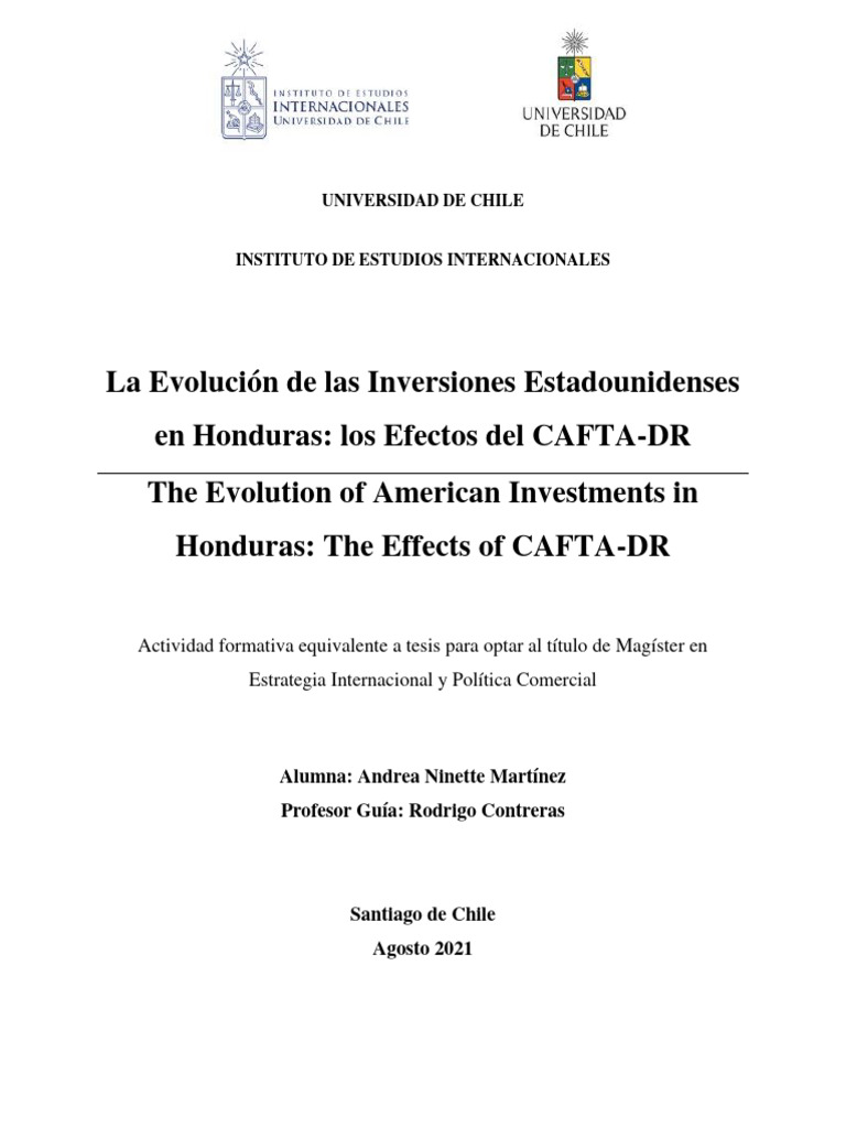 La - Evolucion - de - Las - Inversiones - Estadounidenses - en - Honduras - Los - Efectos - Del ...