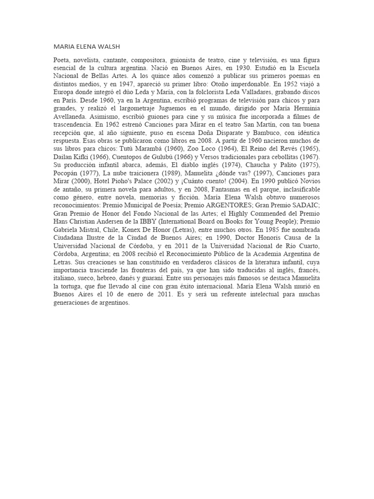 Maria Elena Wals | PDF