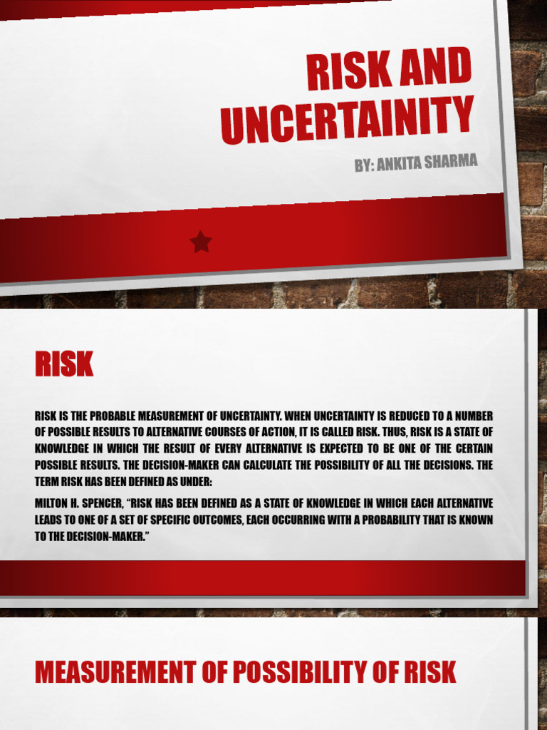 Risk | PDF | Risk | Uncertainty