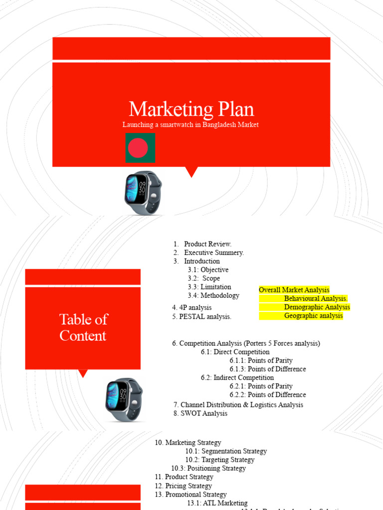Marketing Plan For A Smartwatch | PDF | Smartwatch | Marketing