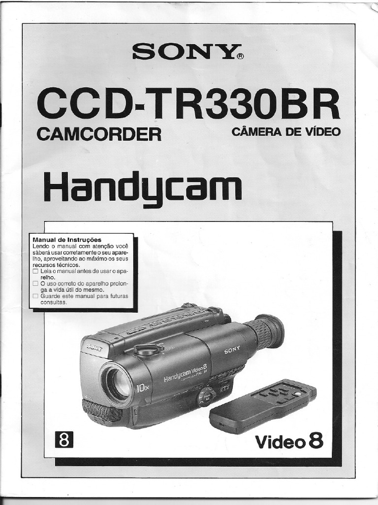 Manual Filmadora Sony Handycam CCD-TR330BR Cancorder | PDF