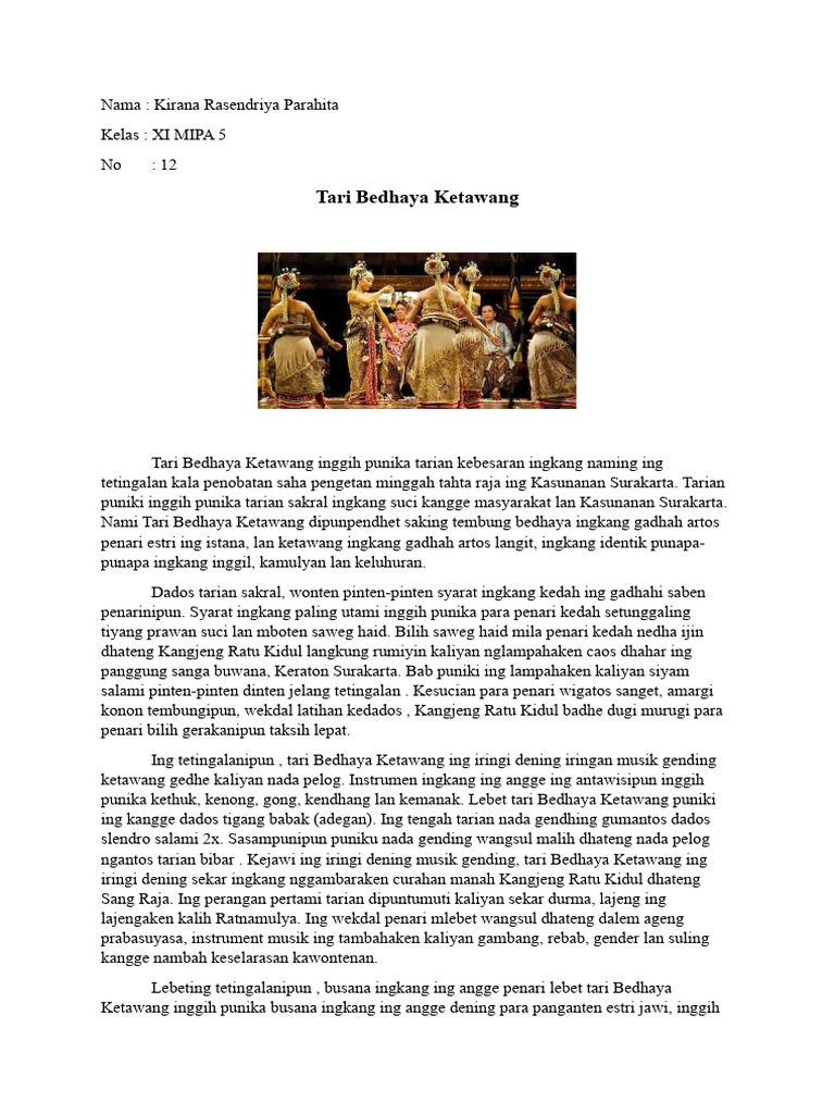 Tugas Eksposisi Bahasa Jawa | PDF