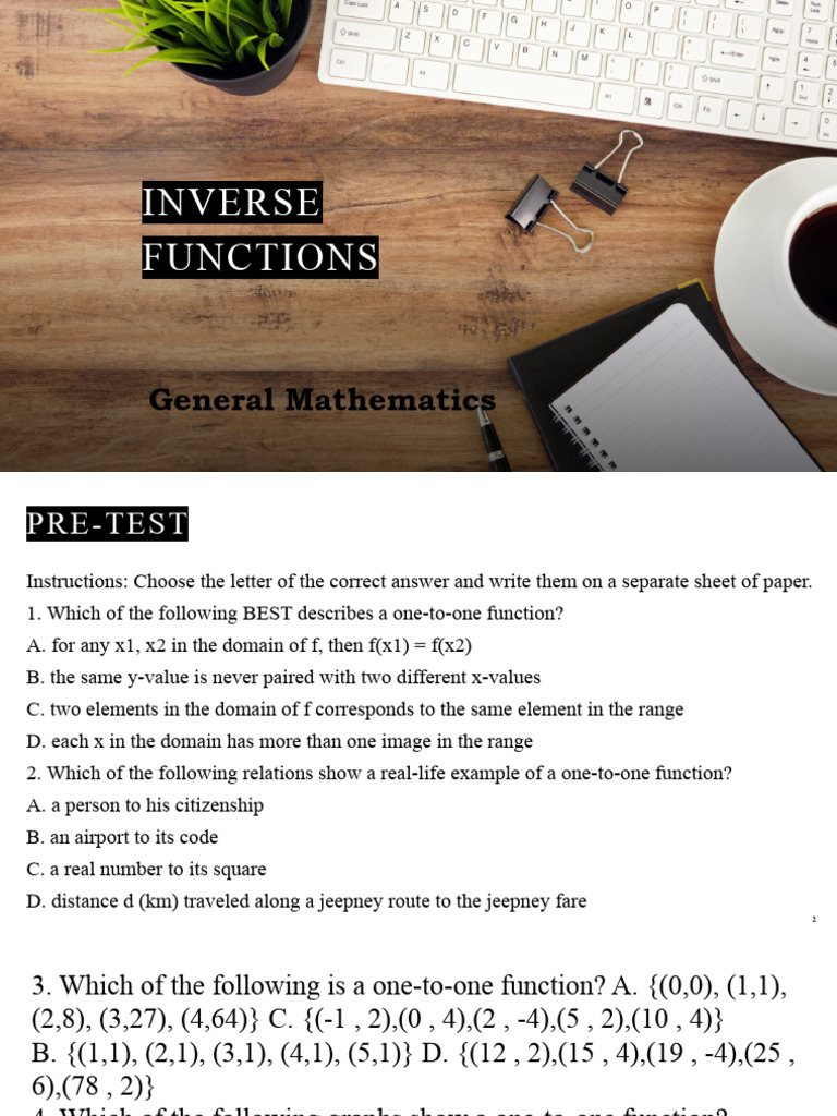 4 Q1 General Mathematics | PDF | Function (Mathematics) | Mathematical Concepts