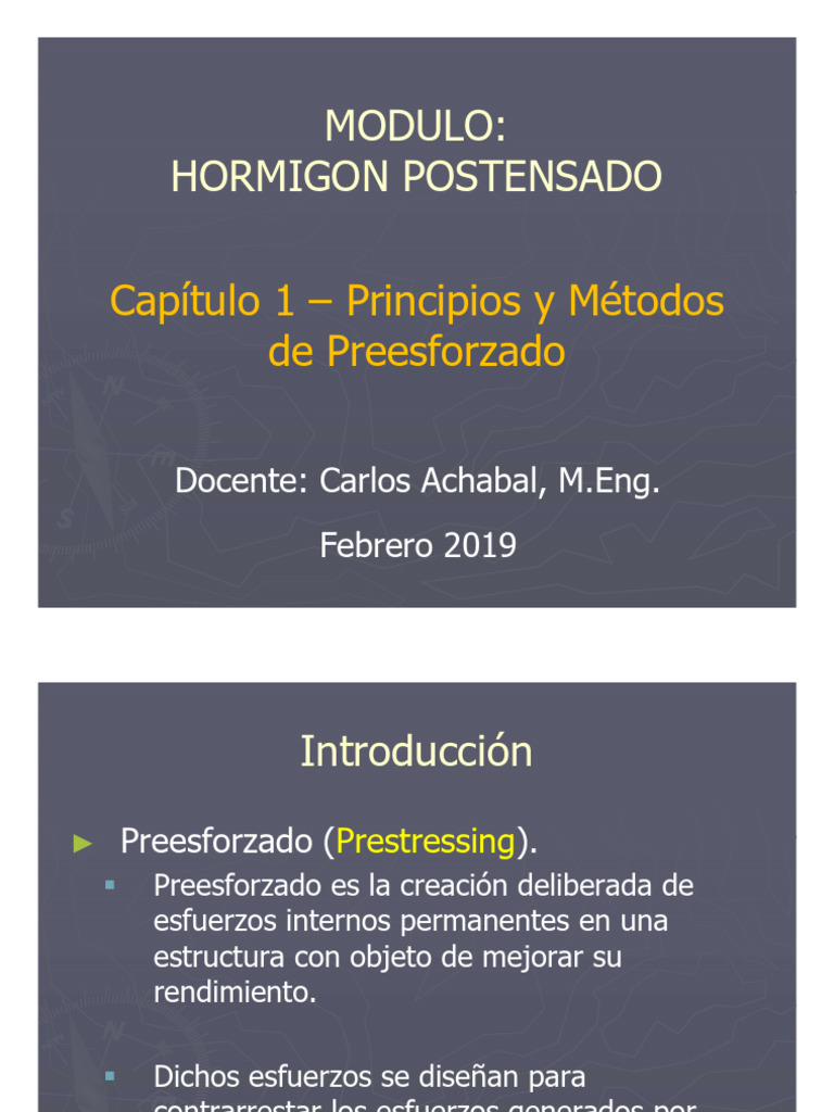 01 Hormigon Postensado Capitulo 1 Principios Pdf Hormigón