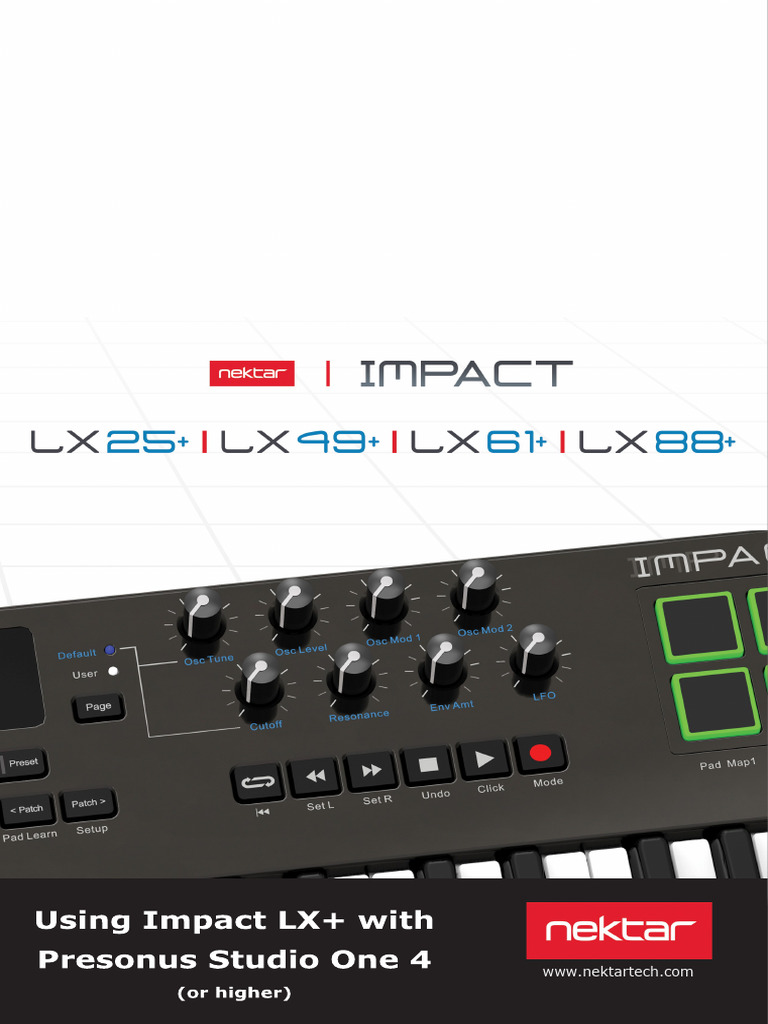Using Impact LX+ With Studio One | PDF | Parameter (Computer Programming) | Button (Computing)
