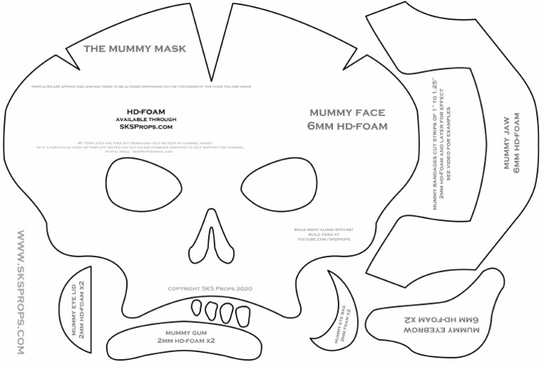 Mummy Mask Template | PDF