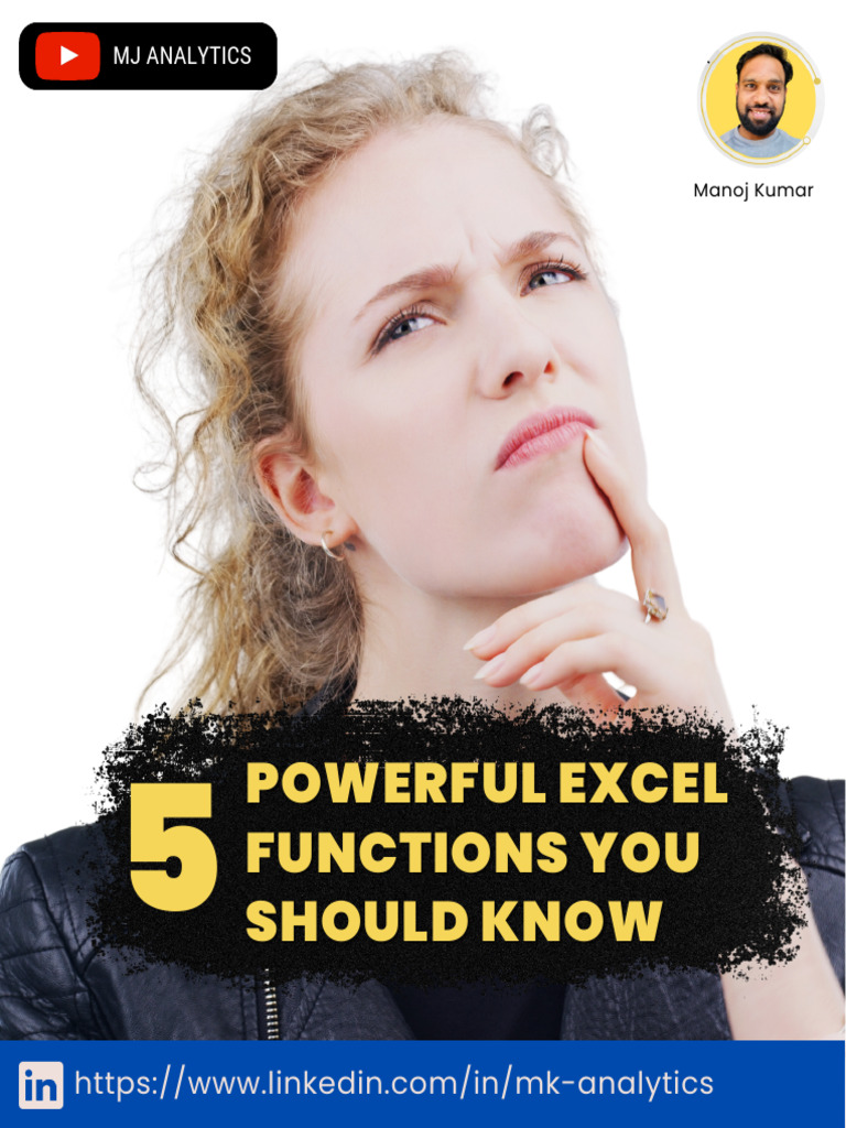 5 Powerful Excel Functions Every Data Analyst Should Know 1693303825 | PDF