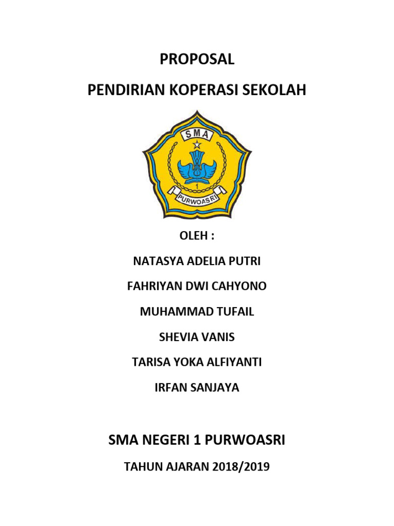 Proposal Pendirian Koperasi Sekolah | PDF