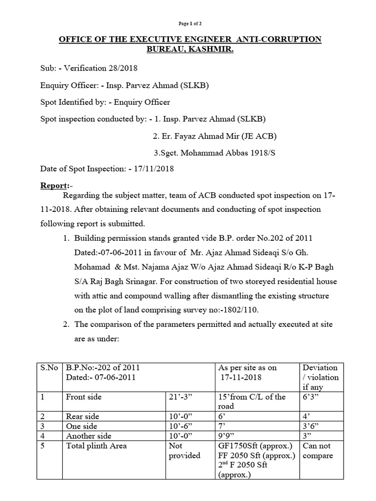 Building Permission Violation Report | PDF