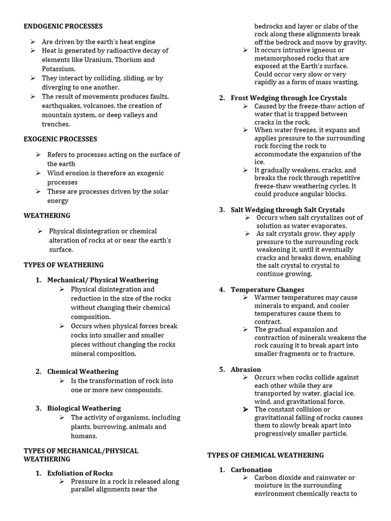 Earth Science Reveiwer | PDF | Weathering | Plate Tectonics