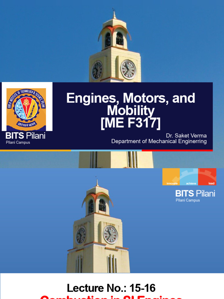 15-16 - Combustion in SI Engines | PDF | Internal Combustion Engine | Combustion