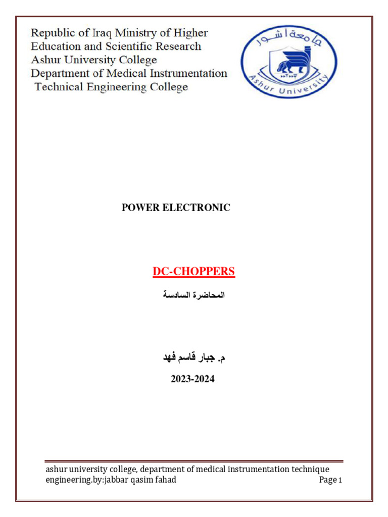DC-DC Choppers: Types and Applications | PDF | Electric Motor ...