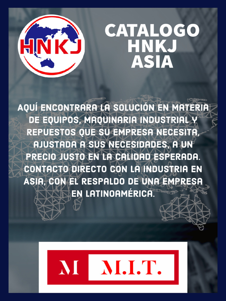 Catalogo Maquinaria Azul HNKJ Asia | PDF