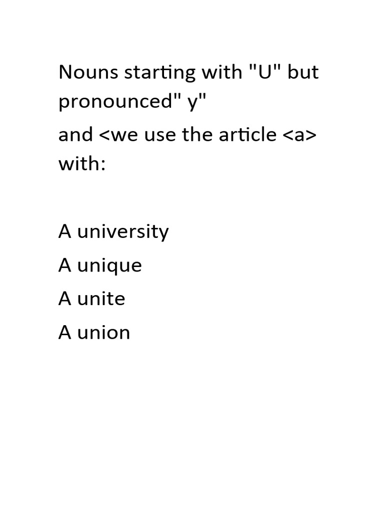 Nouns Starting With A and An | PDF