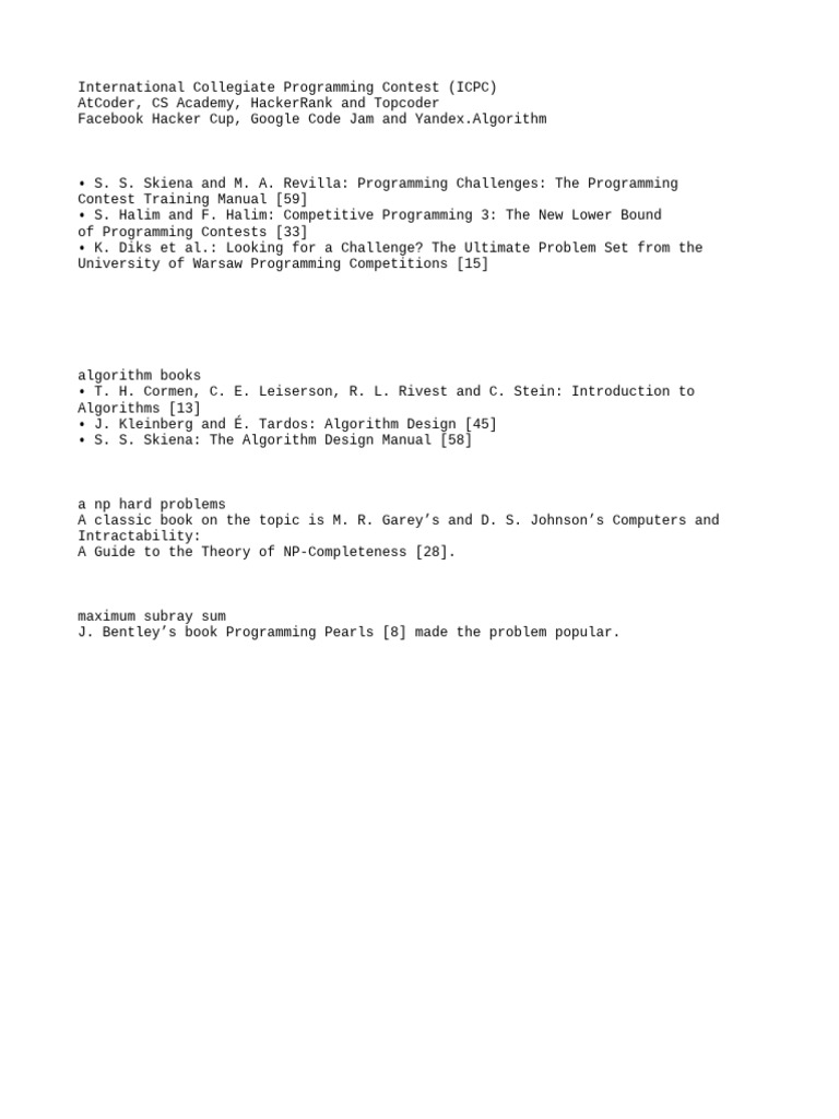 International Collegiate Programmin | PDF