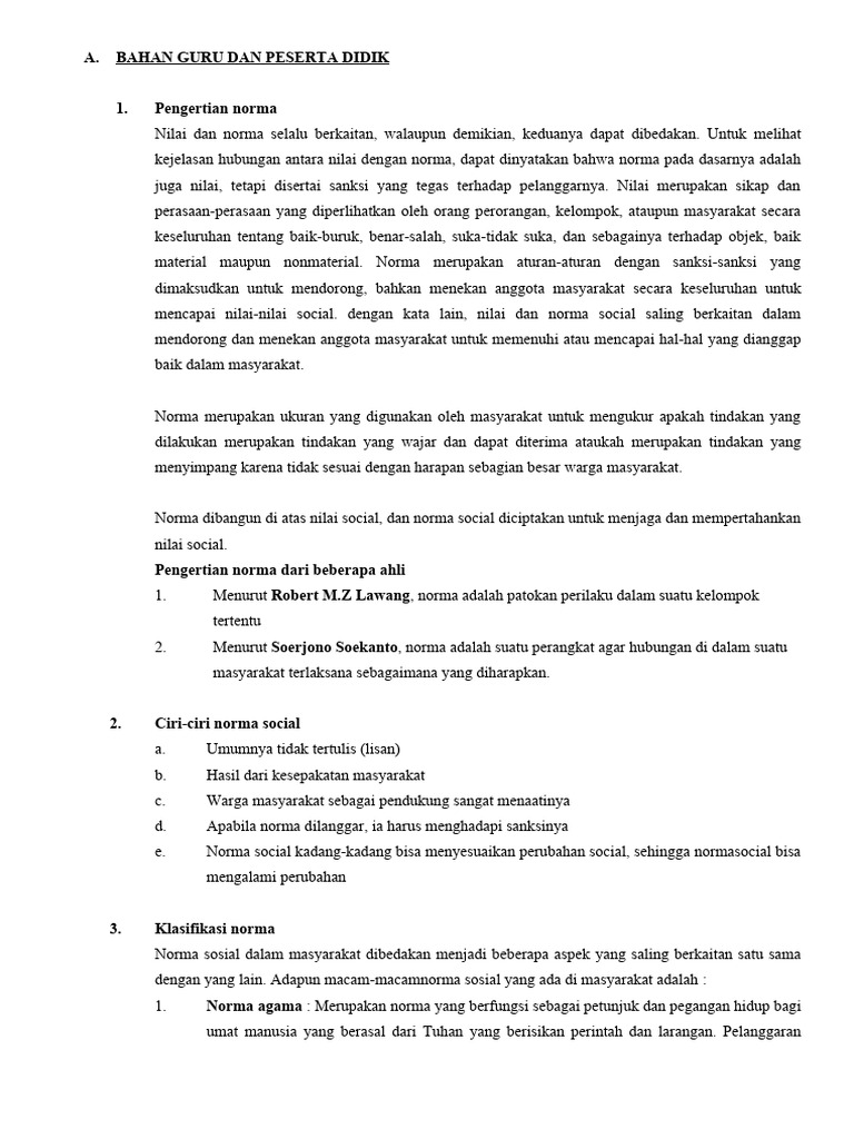 Tingkatan Norma Menurut Soerjono Soekanto | PDF