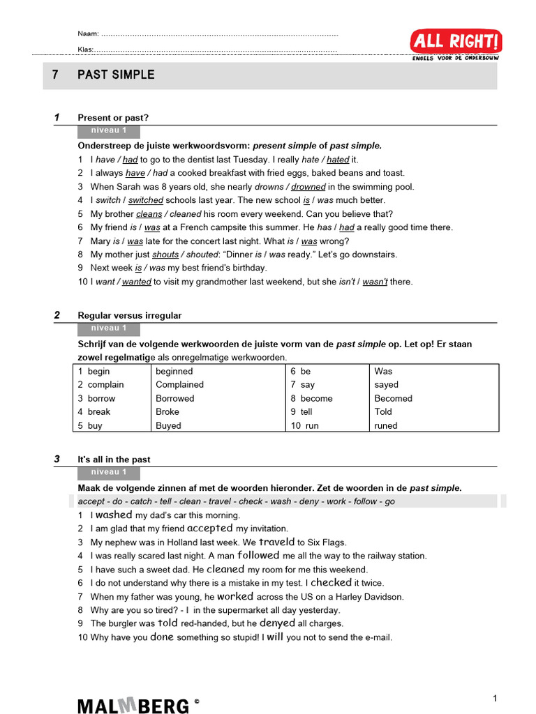 Past Simple | PDF | Food And Drink | Cooking