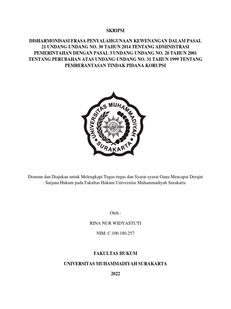 Naskah Skripsi + Lembar Persetujuan Dosbing | PDF