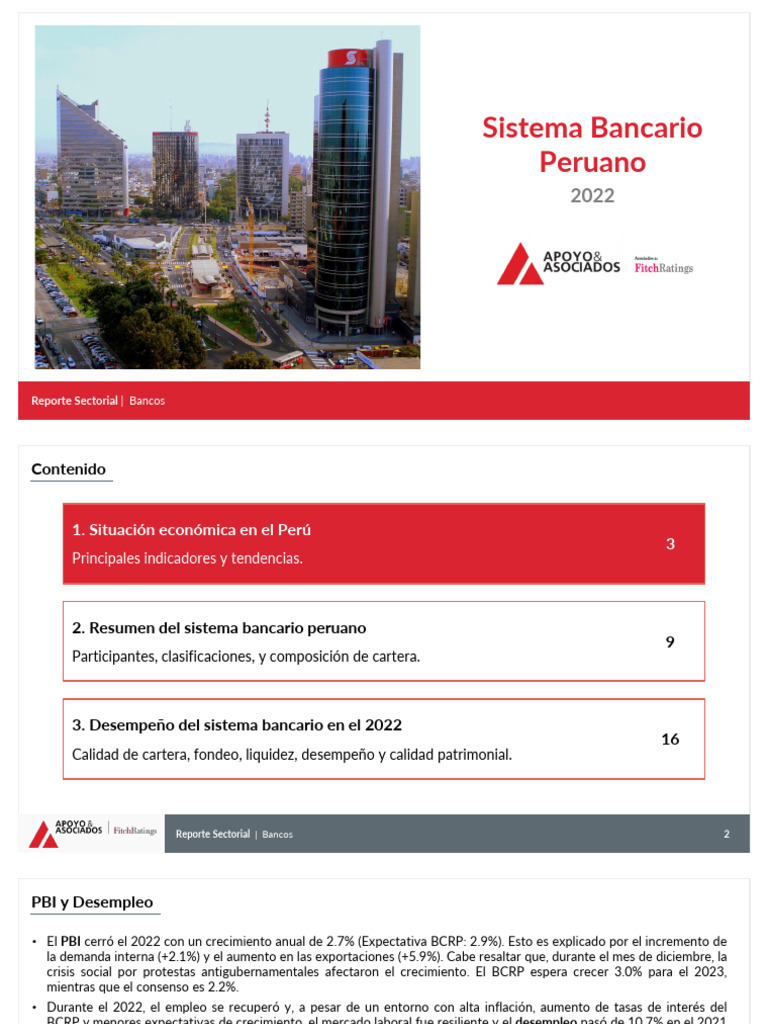Sistema-Bancario-Perú-2022 | PDF | Inflación | Bancos