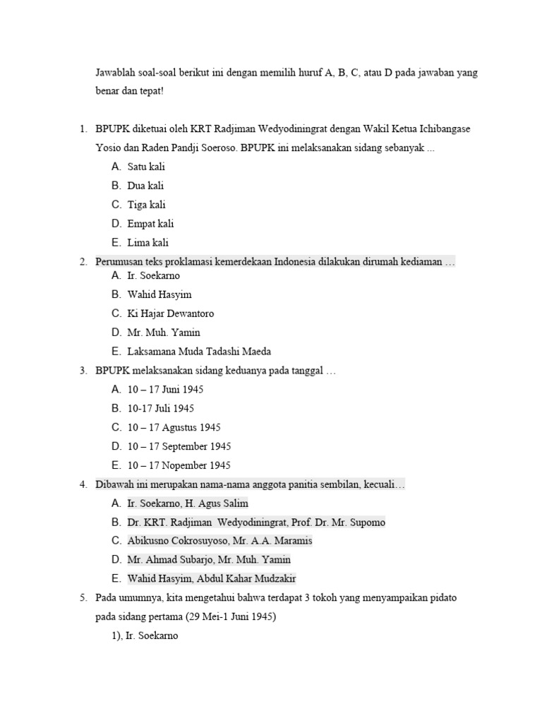 SOAL-SOAL PP Fase E | PDF