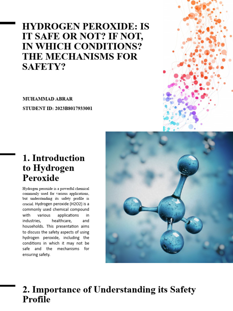 Hydrogen Peroxide PPT by Muhammad Abrar | PDF | Hydrogen Peroxide ...