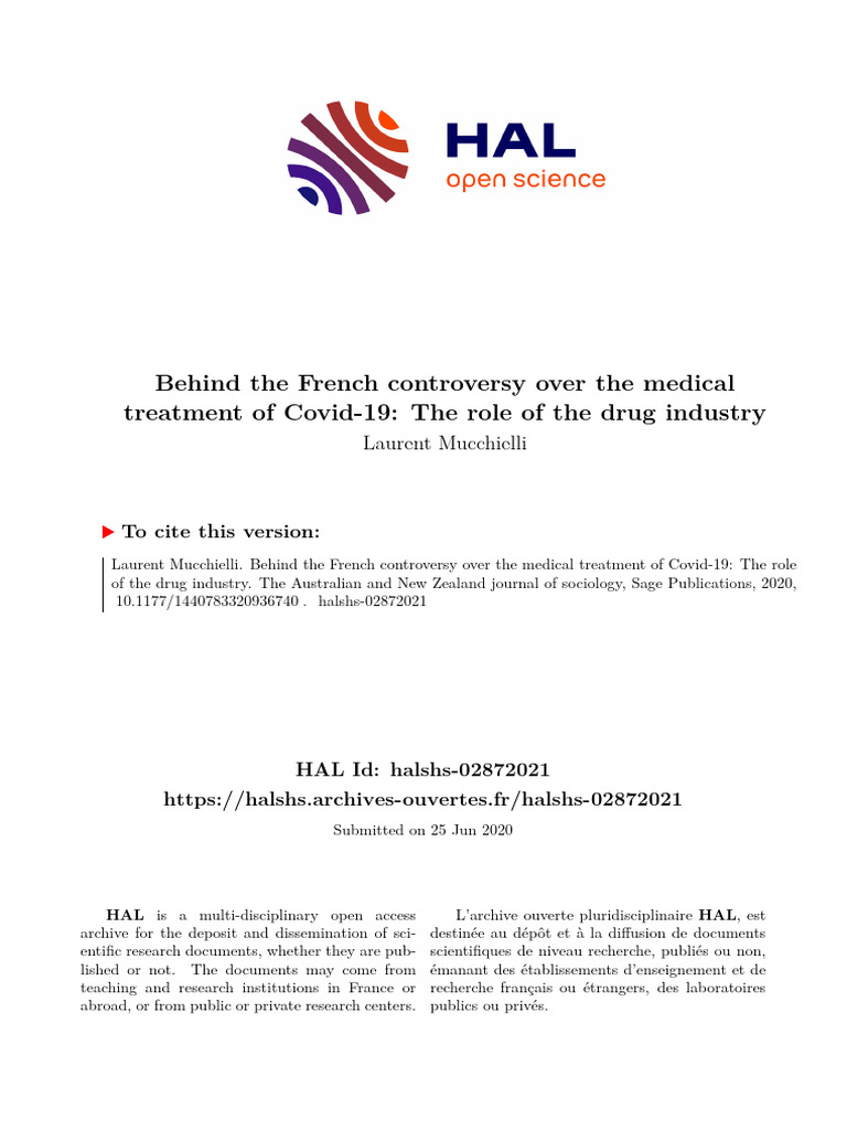 Behind The French Controversy Over The Medical Treatment of Covid | PDF ...