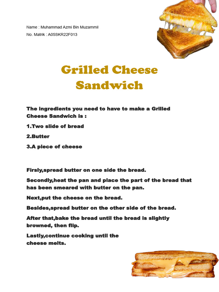 Grilled Cheese Sandwich | PDF