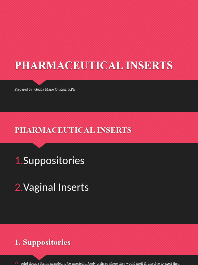 Pharmaceutical Inserts 2 | PDF | Chemistry | Chemical Substances