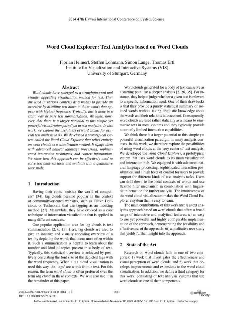 Word Cloud Explorer Text Analytics Based On Word Clouds | PDF | Part Of ...