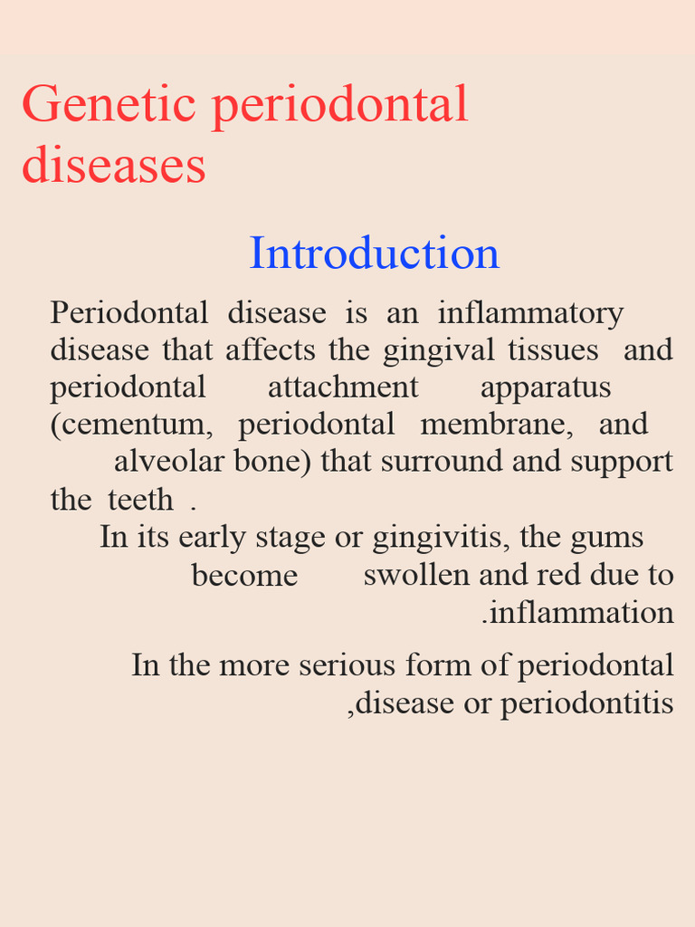 Gentic | PDF | Periodontology | Human Tooth