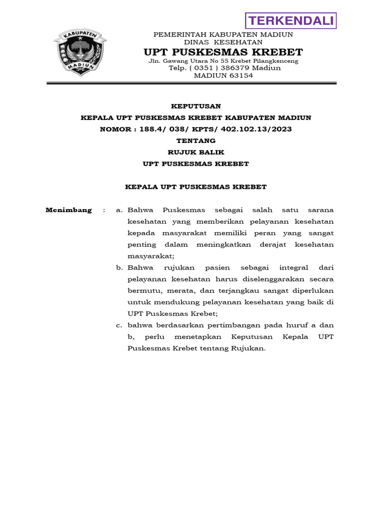 SK Rujuk Balik 2023 Fix | PDF