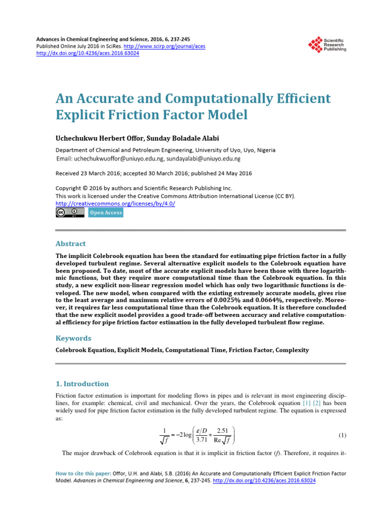 An Accurate and Computationally Efficient Explicit | PDF | Mathematics