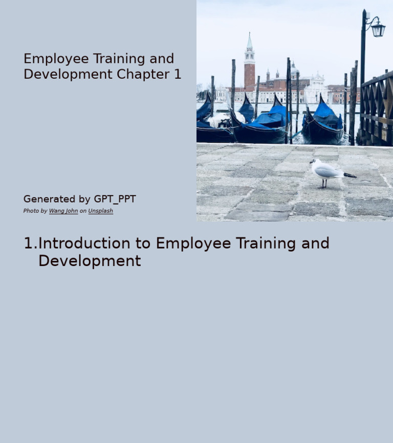 Employee Training and Development Chapter 1 (Introduction To Employee ...