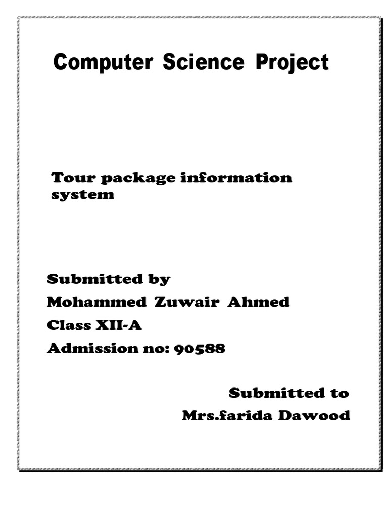 Computer Science Projec1 Pdf Programming Computer Program