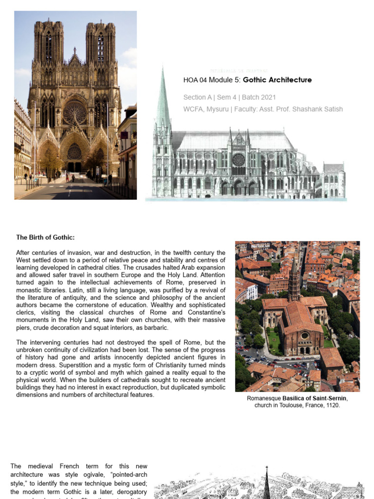 Gothic Architecture - HOA 4 - SHNK | PDF | Gothic Architecture | Vault (Architecture)