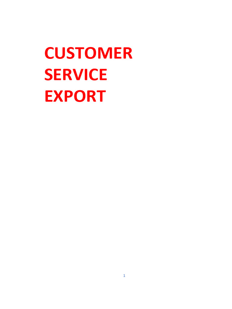 Customer Service Export | Descargar gratis PDF | Gases de efecto ...